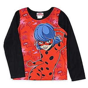 Komar Kids Miraculous Ladybug Girls Be Yourself Girl Power 2 Piece Pajama Set, 8 Multicolored