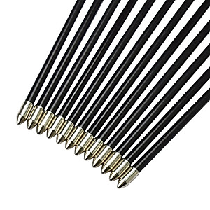 NIKA ARCHERY Fiberglass Arrows for Youth Practise Recurvebow Compound Bow Shooting 12X 26 inch