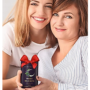 Cleansing Sage Moon Milk Bath Soak - Lavender Chamomile - Moisturize & Soften Skin Spiritual Stress Relief Gifts for Women Destress Luxury Spa Bath Salt Powder Birthday Perfect Stocking Stuffers