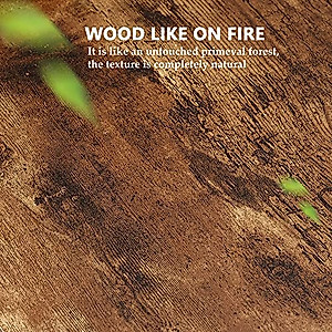 Tantmis LED Record Player Stand, Turntable Stand with Vinyl Record Storage, Mid Century Modern Record Player Table, Rustic Brown Record Player Cabinet with Power Outlet for Living Room, Bedroom