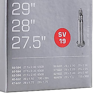 SCHWALBE Bicycle Tube with 40mm Presta Valve, 27.5 x 1.5-2.5-Inch, Black (10430343)