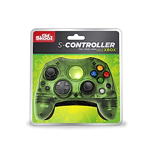 Old Skool Xbox Controller S-Type Wired Game Pad - Green