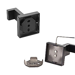 Toprema Robe Hook Single Towel Clothes Coat Hook Stainless Steel Matte Black Hanger Bathroom Lavatory Kitchen Cabinet Closet Hardware Wall Mount 1 Pack