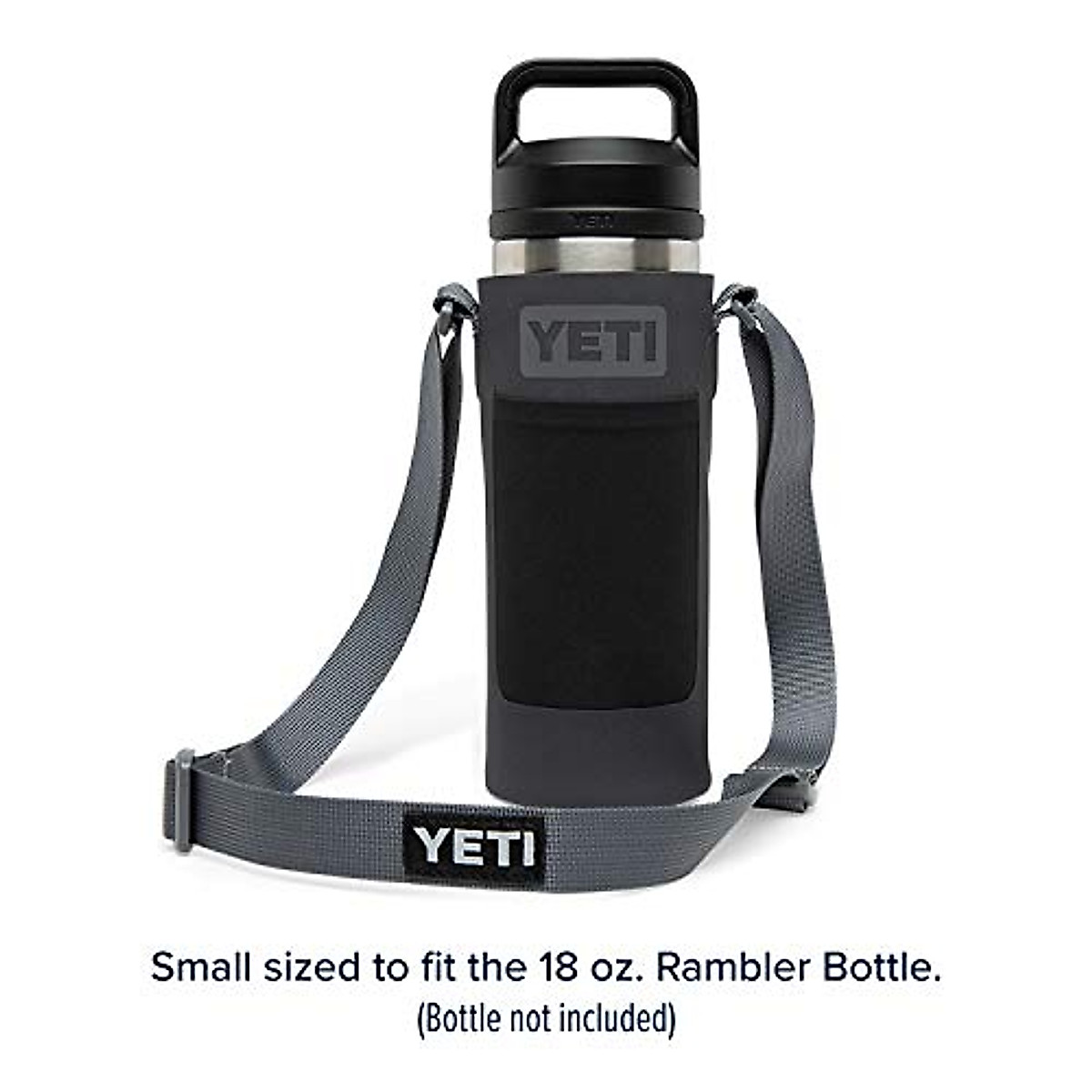 YETI Small Bottle Sling for Rambler 18 oz. Bottle, Charcoal