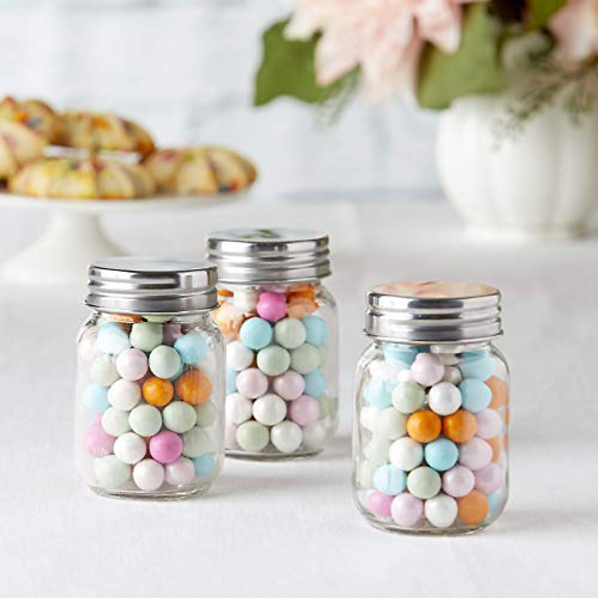 Kate Aspen Glass Set, Favors, Party Decor, Arts and Crafts, Set of 12 Mini Mason Jars, 12 Count