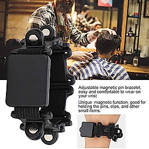 Pasamer Hairdressing Clip Holder Bracelet, Barber Magnetic Clip& Pin Bracelet, Hairdressing Salon Accessories Tool