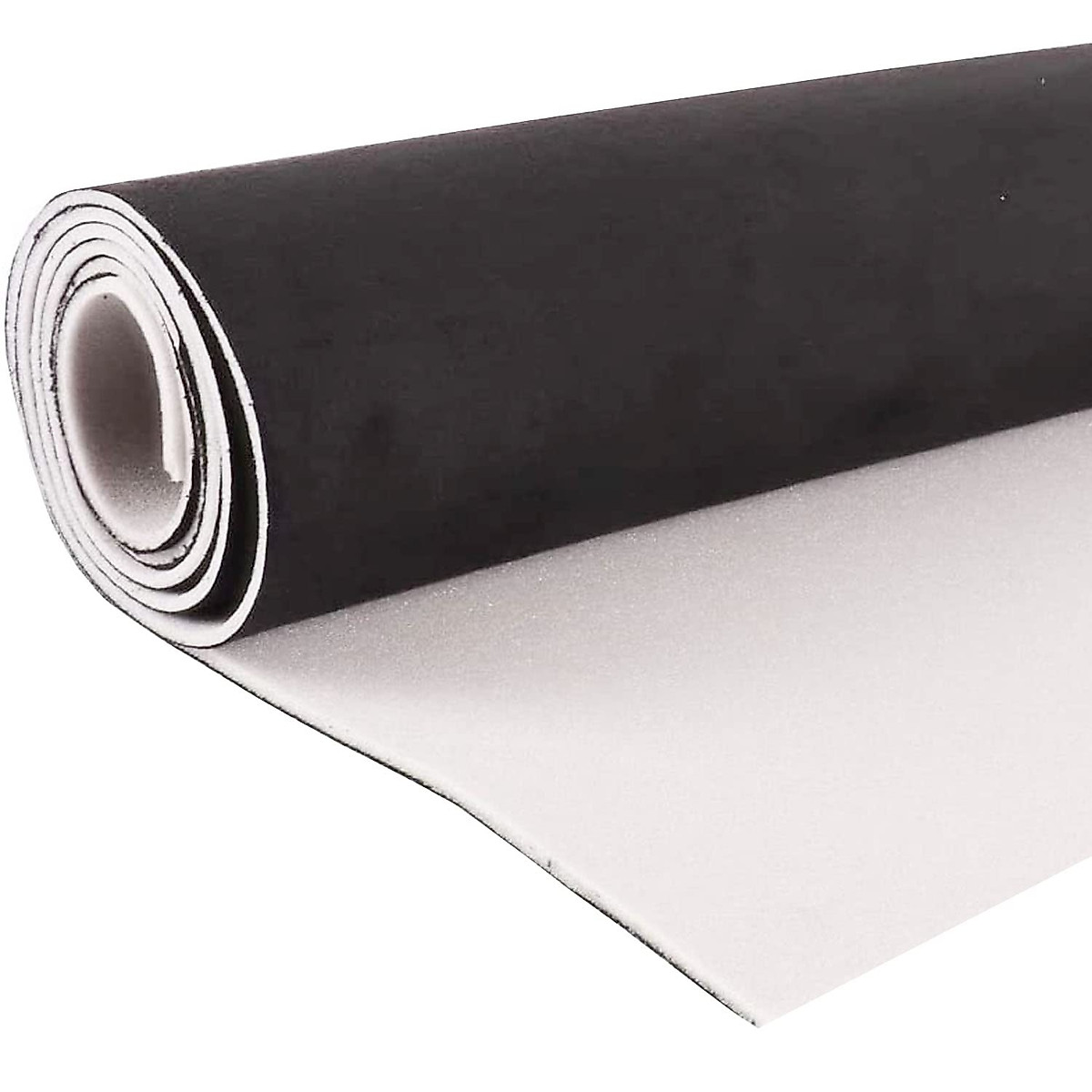 Coswe Suede Headliner Fabric with Foam Backing Material - Automotive/Home Micro-Suede for Car Replacement/Repair/DIY Black 108''x 60'' (275cm x 150cm)