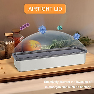 Bacon Container for Refrigerator,Bacon Holder for Refrigerator,Deli Container with Lid,304 Stainless Steel Bacon Storage Container ,Food Storage Container,Bacon Keeper with Airtight Silicone Sealed.
