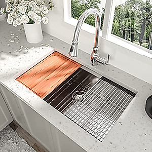 33 Inch Undermount Kitchen Sink - Beslend 33x19 Inch Undermount Sink Ledge Workstation Kitchen Sink Stainless Steel 16 Gauge 10 Inch Deep Single Bowl Kitchen Sink