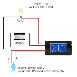 DC Multifunction Battery Monitor Meter,0-200V,0-10A (Widely Applied to 12V/24V/48V RV/Car Battery) LCD Display Digital Current Voltage Solar Power Meter Multimeter Ammeter Voltmeter