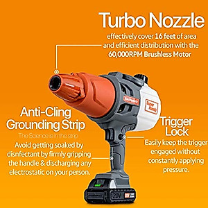 SuperHandy Extension Cord Reel 12AWG x 50'ft SJTOW and Electrostatic Disinfectant Indoor Sprayer 20v 45oz [BUNDLE DEAL]