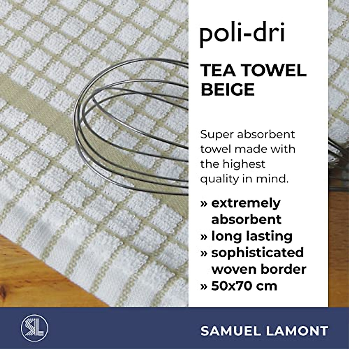 Samuel Lamont & Sons Poli Dri Tea Towel Beige