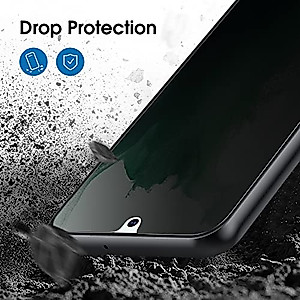 amFilm Privacy Screen Protector Samsung Galaxy S22 5g 6.1 inch with 2 Pack Camera Lens Protector, Anti Spy, Fingerprint ID Compatible, Easy to Installation, Hybird, 2+2 Pack