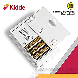Kidde Carbon Monoxide Detector, AA Battery Powered CO Alarm with LEDs, Test-Reset Button, Low Battery Indicator, Portable