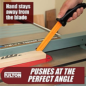 Safety Woodworking Push Stick 2 Pack, Each Has a Contoured Handle Embedded with Two Rare Earth Magnets, Ideal for Pushing Stock Through on Table Saws, Router Tables, Shapers and Jointers