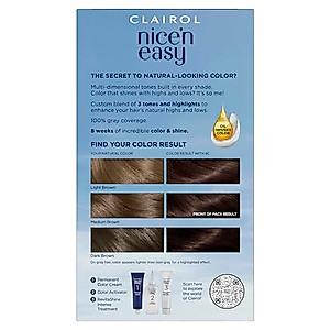 Clairol Nice'n Easy Permanent Hair Dye, 5C Medium Cool Brown Hair Color, Pack of 1