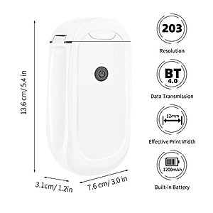 MOSHOU Label Maker with Tape, Portable BT Wrieless Label Printer for Storage, Barcode, Office, Home, Store Organization, Sticker Maker Mini Label Maker with Multiple Templates