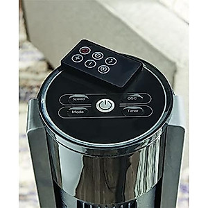 BETTER HOMES & GARDENS BHS2803696710BR 40" 5 Speed Tower Fan Internal Oscillation (Black) (Renewed)