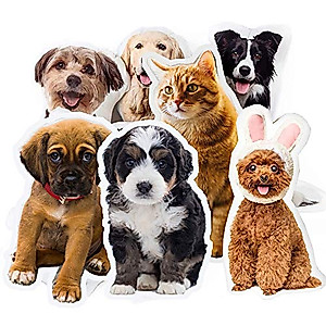 Custom Dog Cat Pillow Personalized Pet Photo Molding 3D Shaped Pillow, Duplex Printing Shaped Pillow Creative Gifts 20''