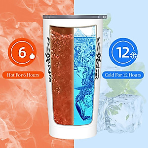 Kiserjens Stainless Steel Insulated Tumbler Vacuum Water Bottle Travel Cup Coffee Mug With Straw,Lid and Brush 20 oz