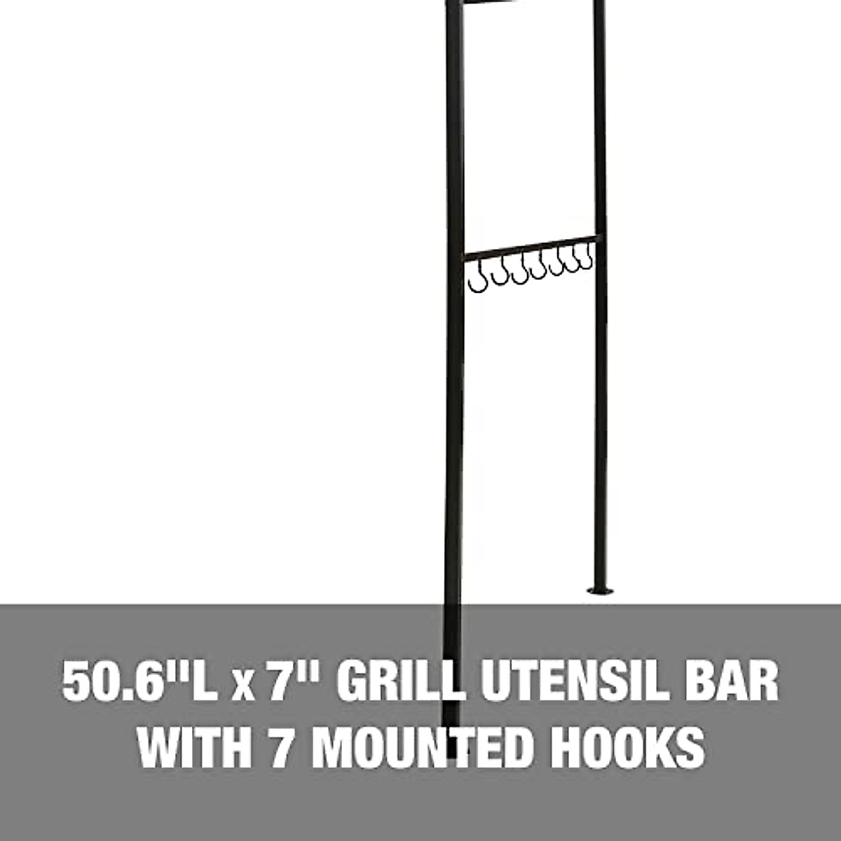 Bliss Hammocks Bliss Outdoors BCA-100 85in BBQ Grill Gazebo Canopy w/Serving Shelf, Steel Construction, Weather-Resistant, Sun-Shade, Bronze