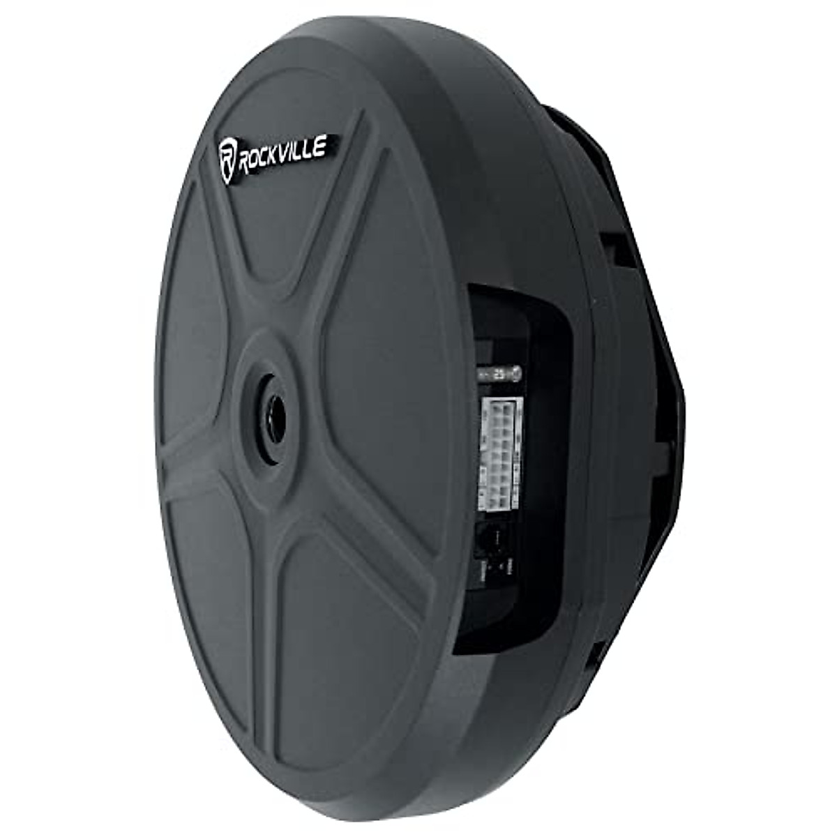 Rockville RockGhost V2 Powered 11" 800w Car Subwoofer Fits Inside Spare Tire,Black