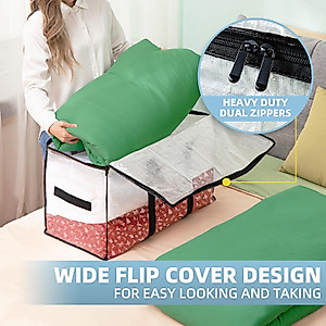 TAILINK Clear 6 Packs Extra Large Moving Bags, Heavy Duty Storage Bags with Zipper & Carrying Handles, Storage Bins with Lids, Storage Totes Moving Supplies for Packaging, Camping