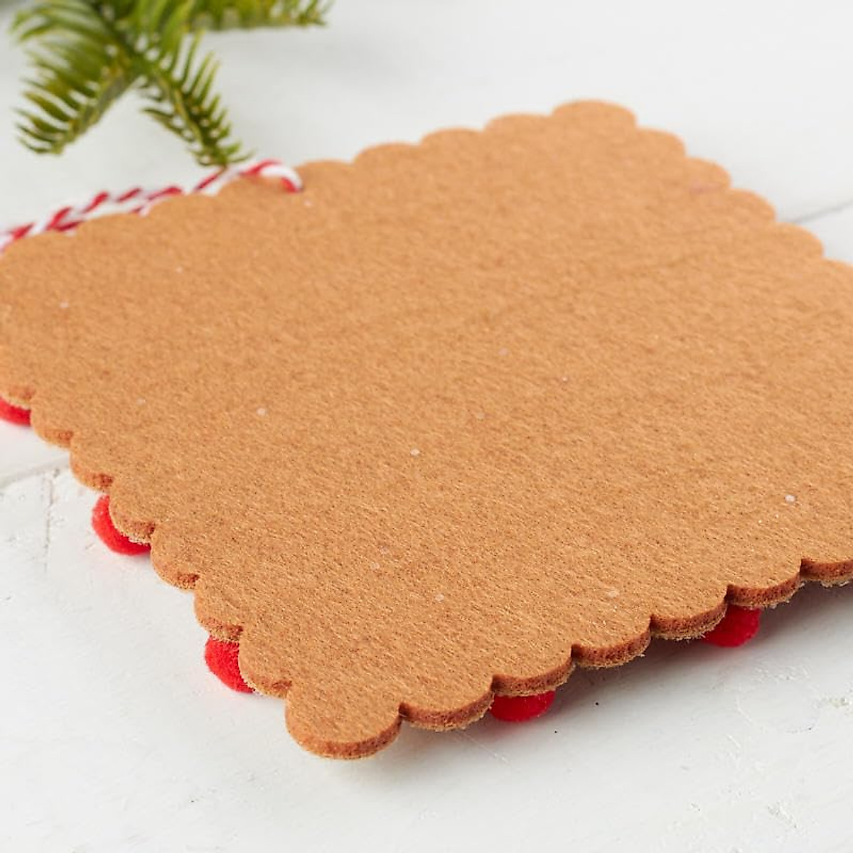 Snowflake Christmas Cookie Felt Ornaments Set of 3 by Factory Direct Craft - Christmas Decorations for Wreaths, Trees and Holiday Displays - 4-3/4 Inches