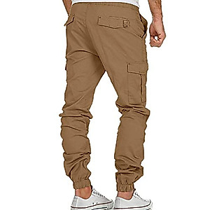 Jogger with Multi-Pocket Men Outdoor Cargo Pant Lightweight Tactical Pant Hiking Jogger Classic Fit Multi Pockets Autumn & Winter Pants for Men Drawstring Cargo Flat Front MAIUS31011HOT0071