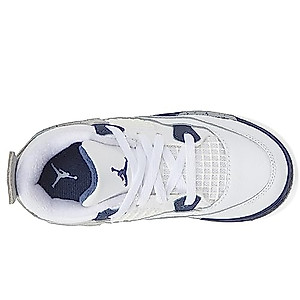 Jordan Jordan 4 Retro (Little Kid) White/Midnight Navy/Light Smoke Grey 3 Little Kid M