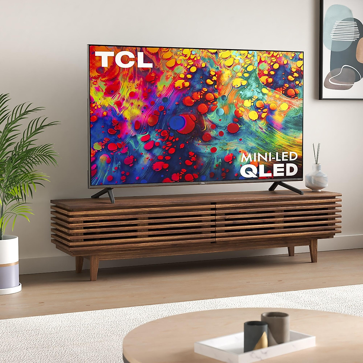 TCL 65-inch 6-Series 4K UHD Dolby Vision HDR QLED Roku Smart TV - 65R635, 2021 Model