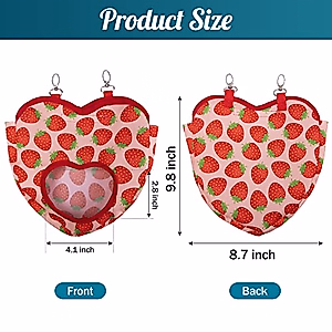 Coppthinktu Rabbit Hay Feeder, Hanging Guinea Pig Hay Feeder, Hay Feeder Rabbit Feeder Hay Feeder Guinea Pig, Small Animal Feeding & Watering Supplies, Suitable for Rabbits, Guinea Pigs, Strawberry