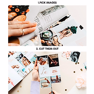 Vision Board Book 2.0 - 800+ New and Improved Vision Board Pictures and Quotes for Vision Board Kit, Visualize, Inspire and Create Life Goals, Magazine for Vision Board Clip Art and Collage Book