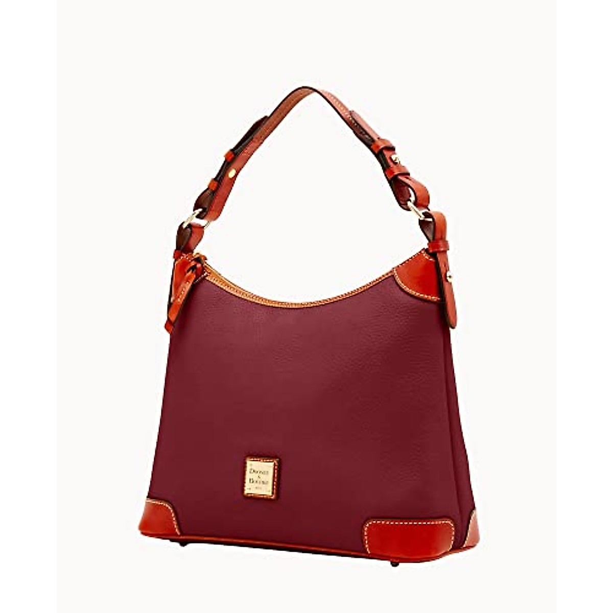 Dooney & Bourke Pebble Grain Hobo Shoulder Bag Handbag (Wine)