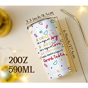 Onebttl Funny Friend Gifts for Women, BFF Gifts for Women, Gifts for Best Friend - Friends Coffee Mugs - Friends Forever - Birthday, Christmas Gifts for Her - 20oz Stainless Steel Travel Cup