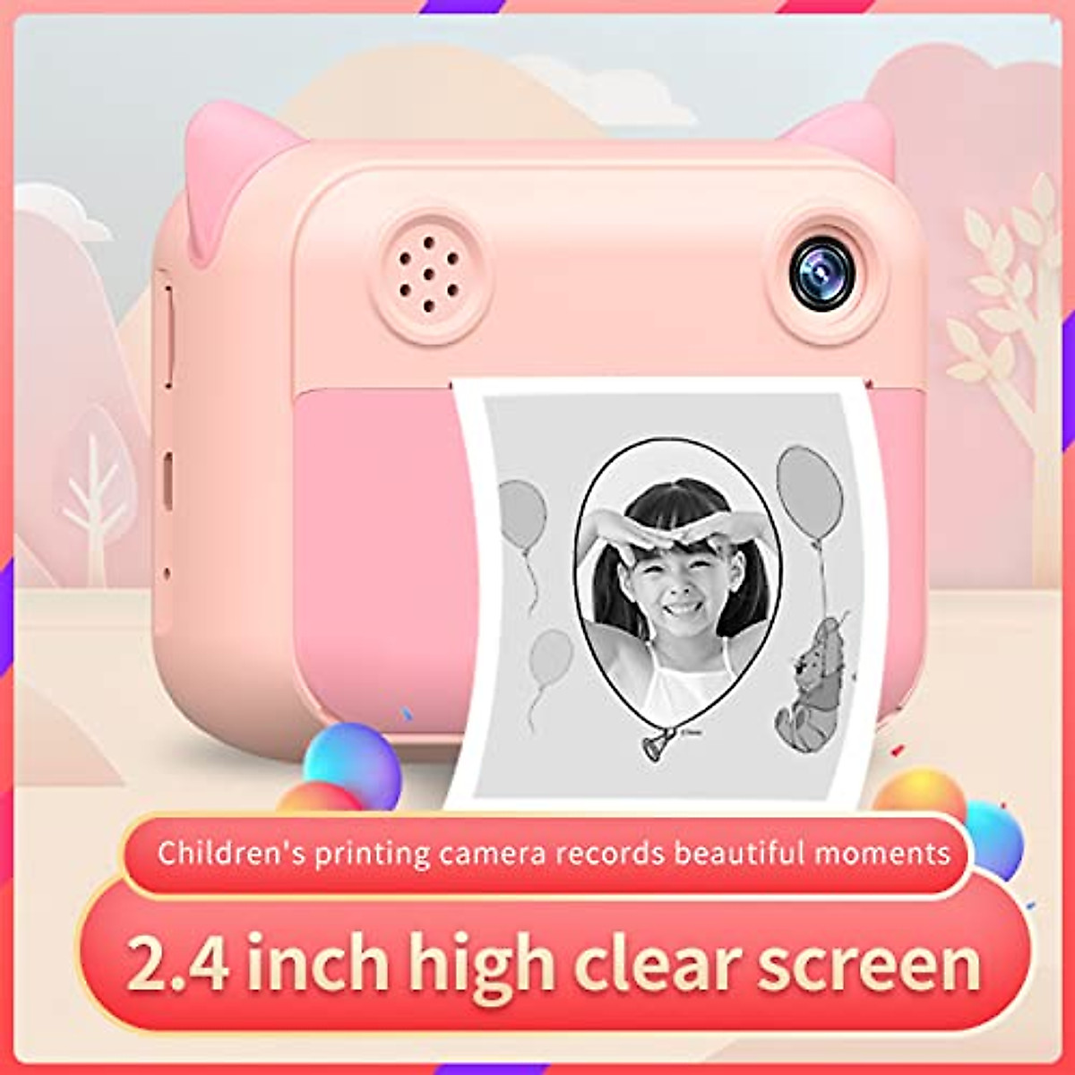 Kids Camera, Digital Camera for Kids Boys and Girls - 24MP Children's Camera with LCD Screen, Full HD 1080p Rechargeable Electronic Mini Camera for Students, Teens, Kids