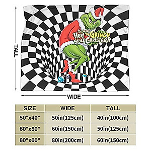 Flannel Blanket Super Soft Fuzzy Plush Fleece Microfiber for Bed/Couch