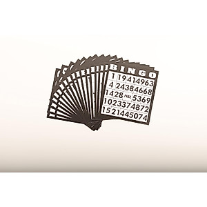 jiujiu&liuliu Deluxe Bingo Game Set with 6 Inch Metal Round Cage, 75 Colored Bingo Balls, 18 Bingo Cards, 150 Mix Bingo Chips and Bingo Master Board