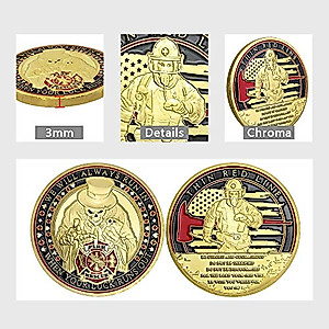 Firefighters Challenge Coin Thin Red Line Fire Dept.