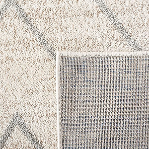 SAFAVIEH Adirondack Collection Runner Rug - 2'6" x 8', Ivory & Light Grey, Modern Geometric Design, Non-Shedding & Easy Care, Ideal for High Traffic Areas in Living Room, Bedroom (ADR251C)