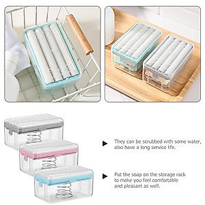 Cabilock 3pcs Box Soap Dish Foaming Holder Soap Foaming Case Soap Drainer Soap Foaming Tool Soap Container Foaming Soap Dish Soap Dishes for Bar Soap Household Soap Holder Travel Pp