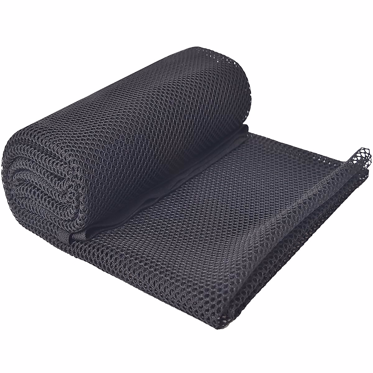 BoomSesame 150GSM Black Mesh Fabric, 40 x 82 Inch Polyester Fibre Mesh Netting Slightly Stretchy for Backpack Pocket, Straps, Netting Clothes, Netting Bag Shopping Bag and Other DIY Craft