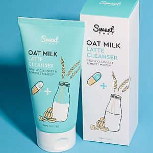 Sweet Chef Oat Milk Gel Cleanser - Antioxidant Rich Gentle Face Wash + Makeup Remover with Hyaluronic Acid + Vitamin B12 - for Problem Skin, Sensitive + All Skin Types (150ml / 5 fl oz)