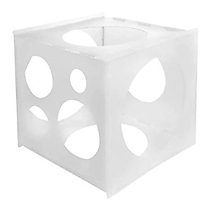 ABOOFAN 11 Hole Plastic Balloon Sizer Box Cube Balloon Size Measurement Tool for Balloon Decorations Balloon Arches Balloon Columns
