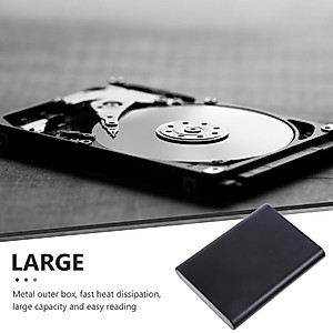 Gatuida 64G Portable External SSD Mobile Hard Drive Mini Expansion Hard Disk Portable External Solid State Drives for PC Laptop Black