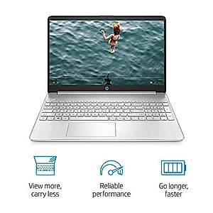 HP 15-inch HD Laptop, AMD Ryzen 7 3700U Processor, 8 GB RAM, 256 GB SSD, Windows 10 Home (15-ef0022nr, Natural Silver) (Renewed)