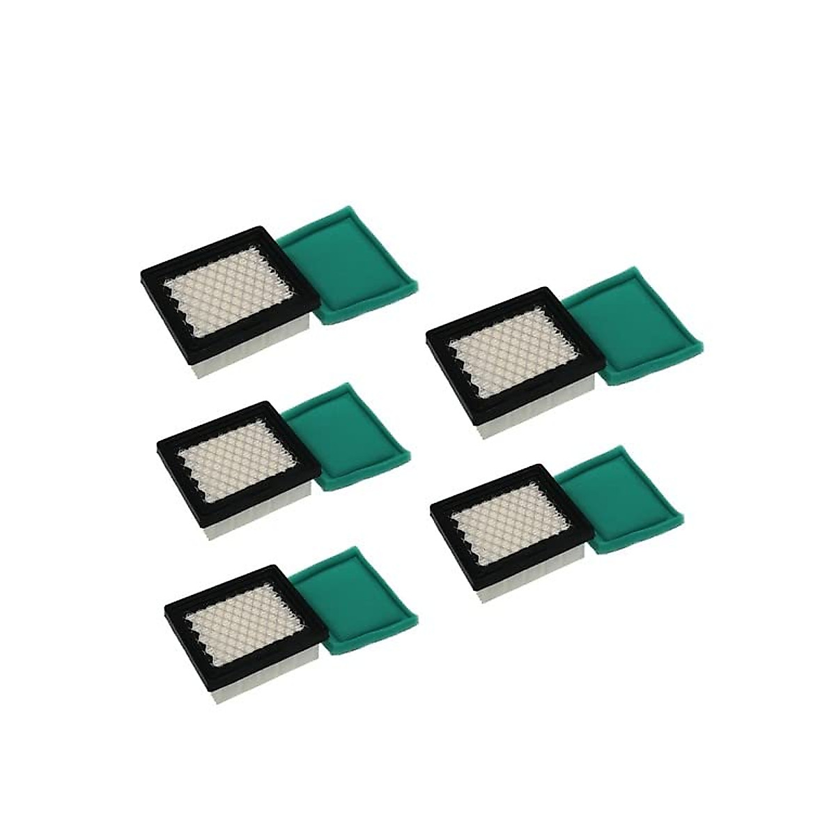 MOWFILL 5 Pack 36046 Air Filter Replace for Tecumseh 36046 740061 Stens 100-450 With 36634 Pre Filter Fits Tecumseh Oh95 Oh195 Ohh50 Ohh55 Ohh60 Ohh65 Vlv50 Vlv55 Vlv60 Vlv66 Vlv126 4 & 5.5 Hp Engines