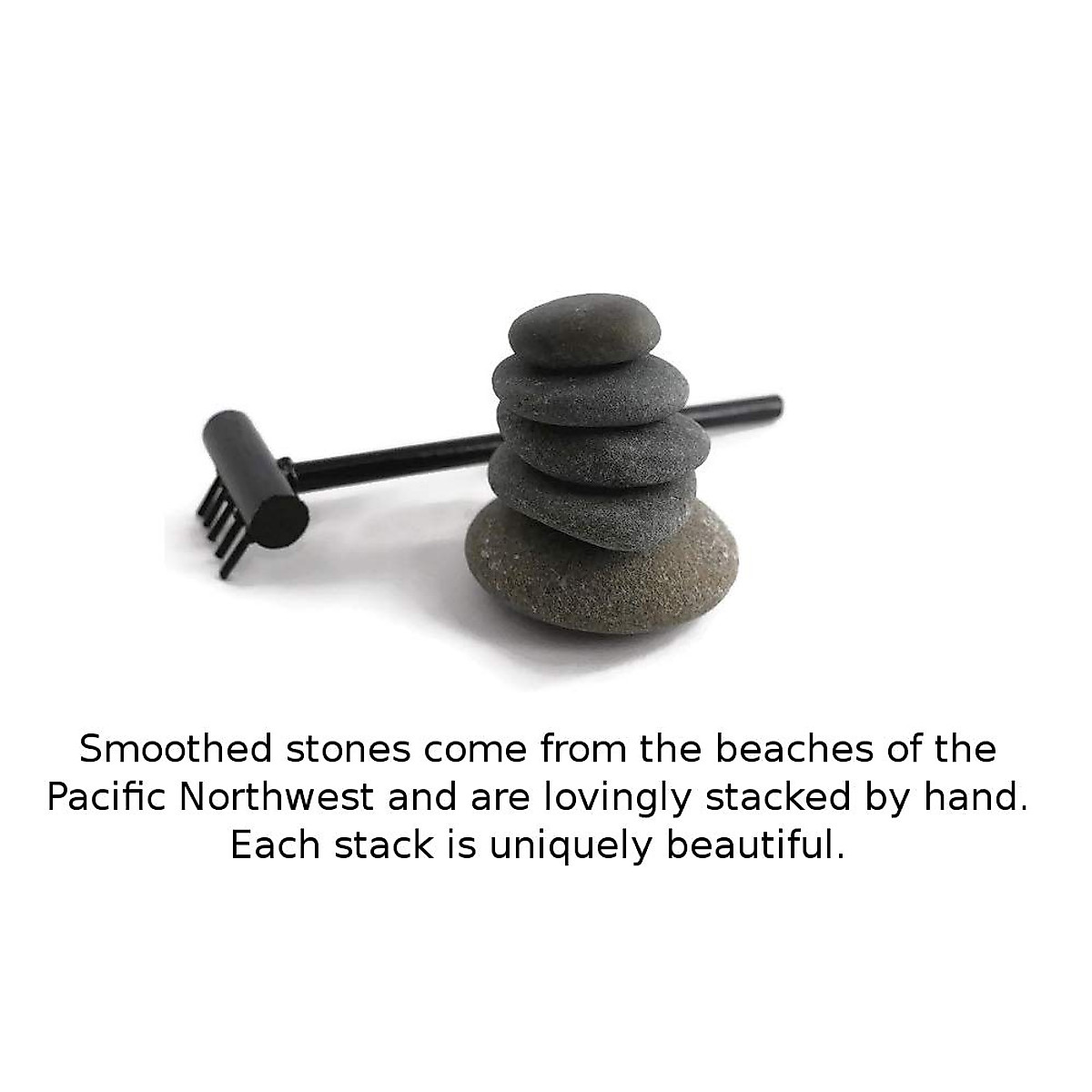 Stacking Stones Handmade Zen Garden Desktop Gift Ideas for Office Decor Relaxing Desk Accessories Natural Kit with Stackable Rocks for Relaxation and Stress Reduction