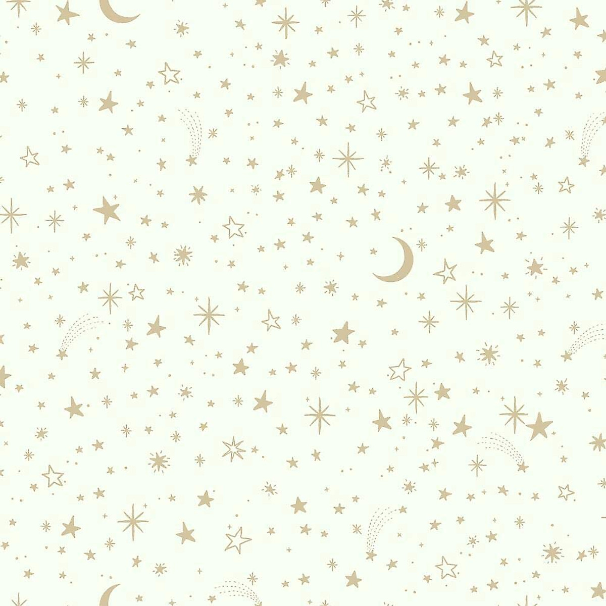 RoomMates RMK10850WP Metallic Gold Twinkle Little Star Peel and Stick Wallpaper 20.5" x 16.5 feet