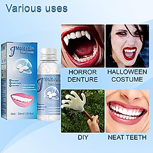 Decorative Denture Cup with For And Solid Tooth Make Glue Denture Teeth (30g) FalseTeeth Temporary Adhesive Confidently Tooth Missing Teeth Gaps Kit Denture Clip on Braces for Looks